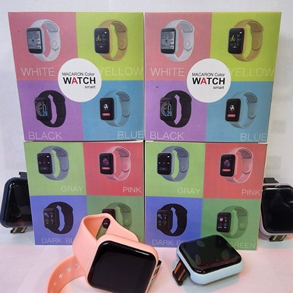 RELOJ MACARON CUADRADO COLOR